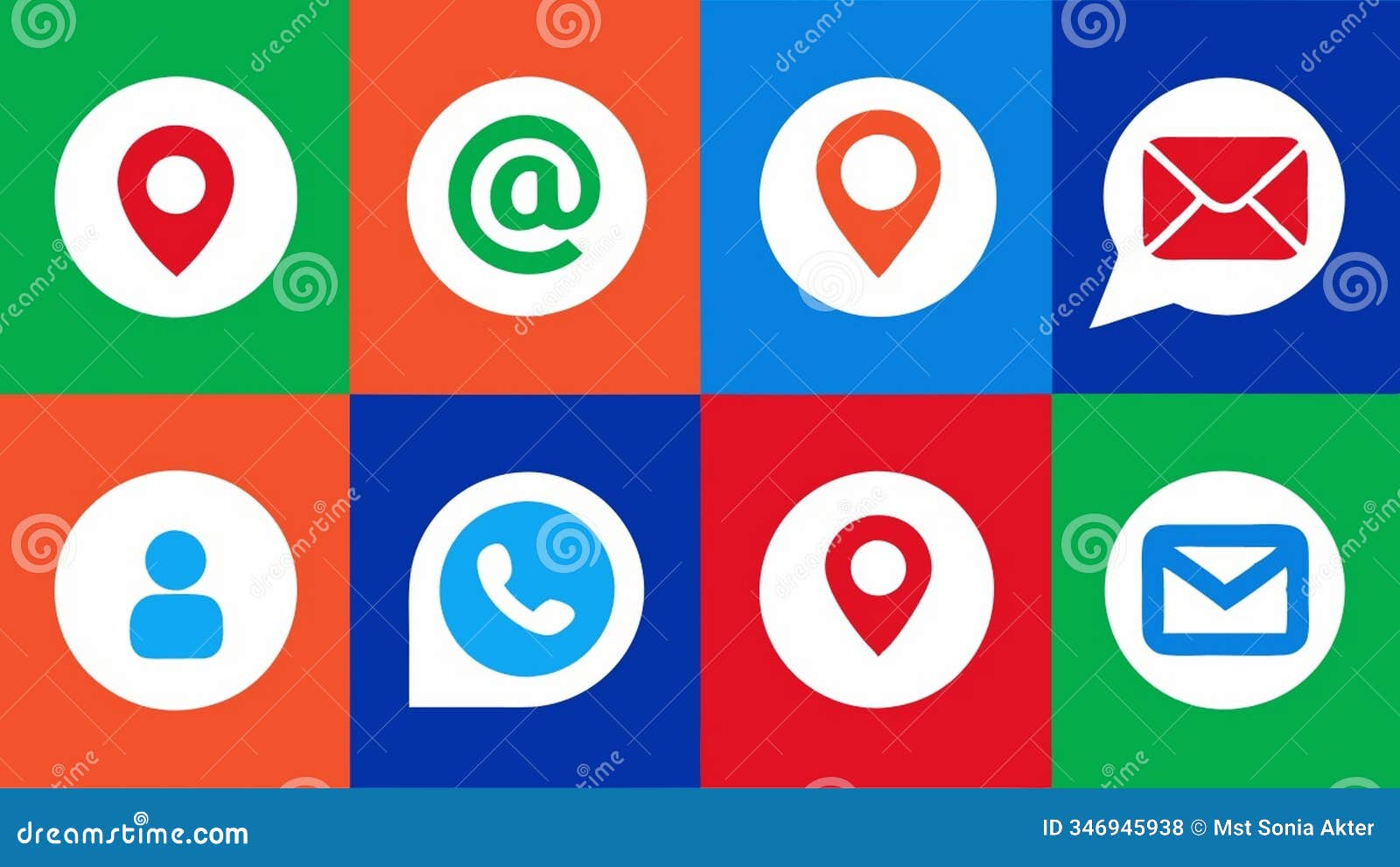 Collection of Connect Icons.Contact Us Icon Set.Contact and ...