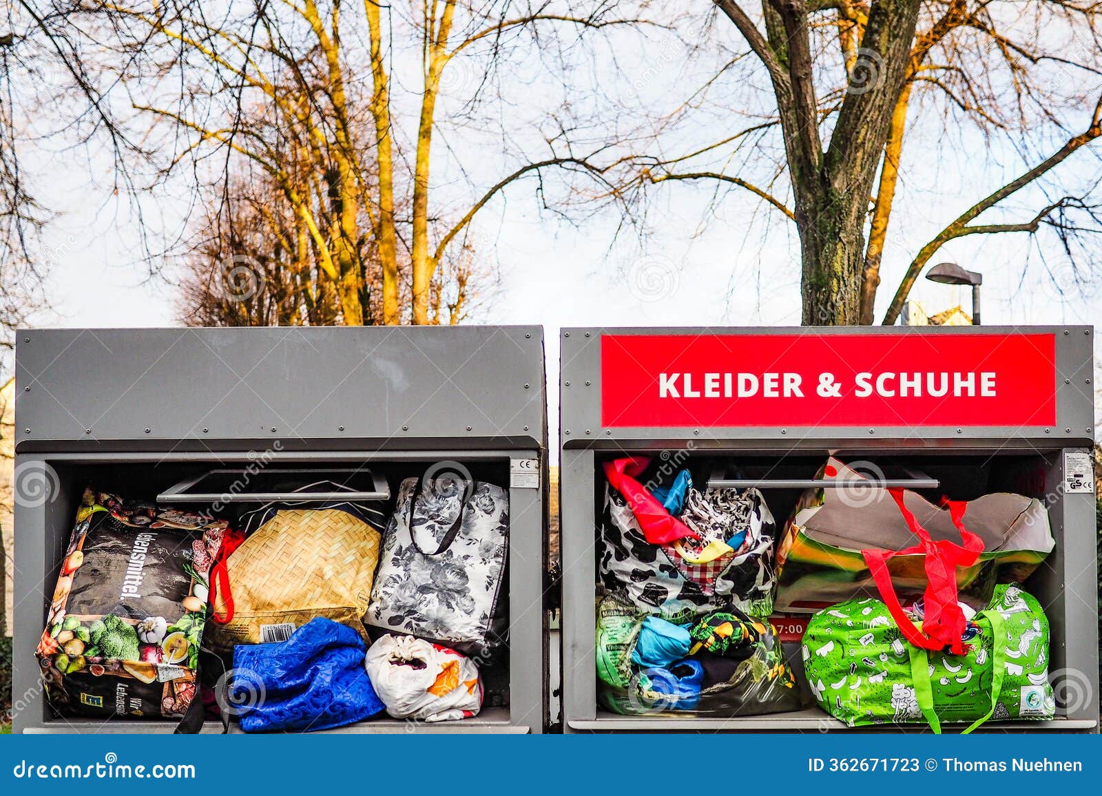 Collection Container with Used Clothing Editorial Stock Photo - Image ...