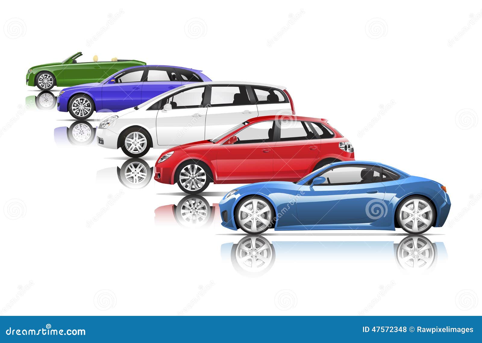 Collection of Contemporary Shiny Car Concept Stock Illustration ...