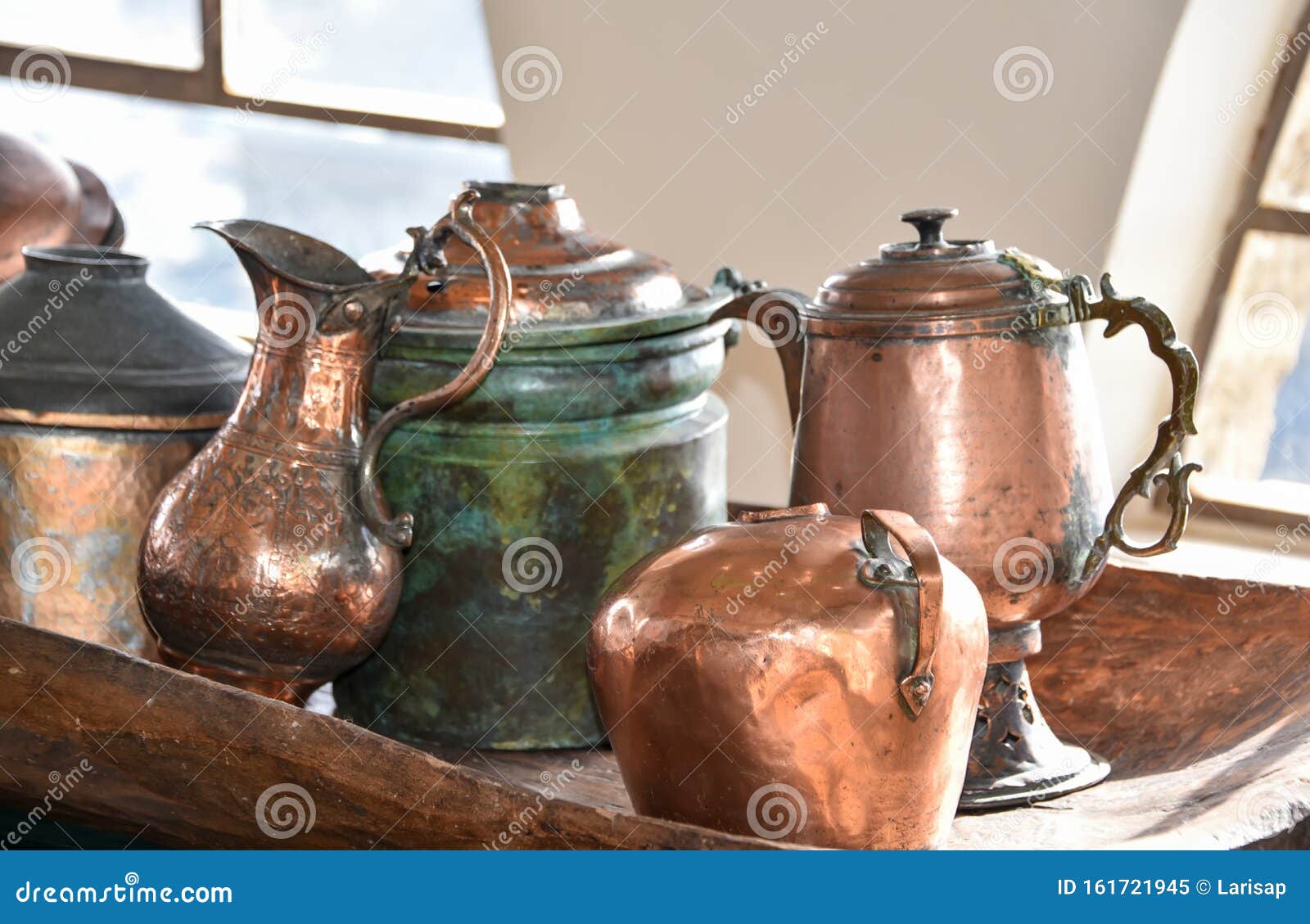 A Collection of Copper Utensils Stock Image - Image of food ...