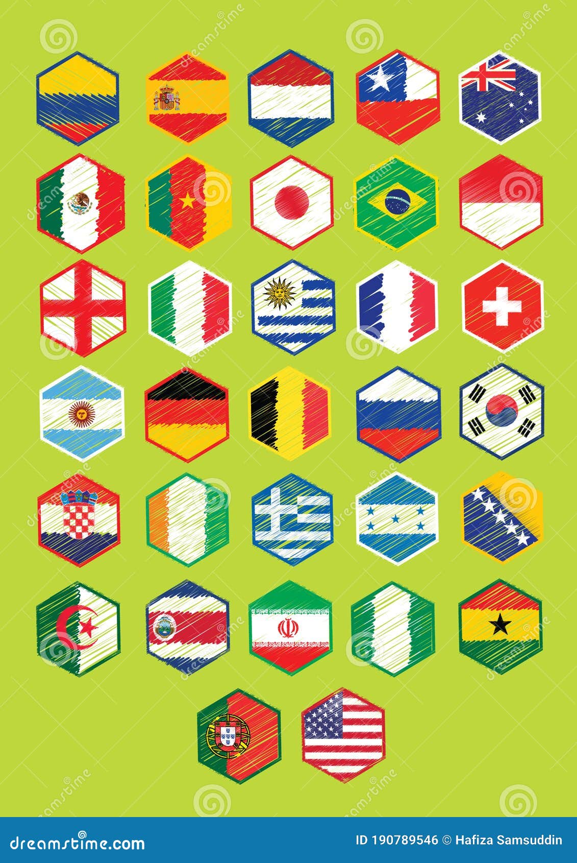 Collection of Country Flags. Vector Illustration Decorative Design ...