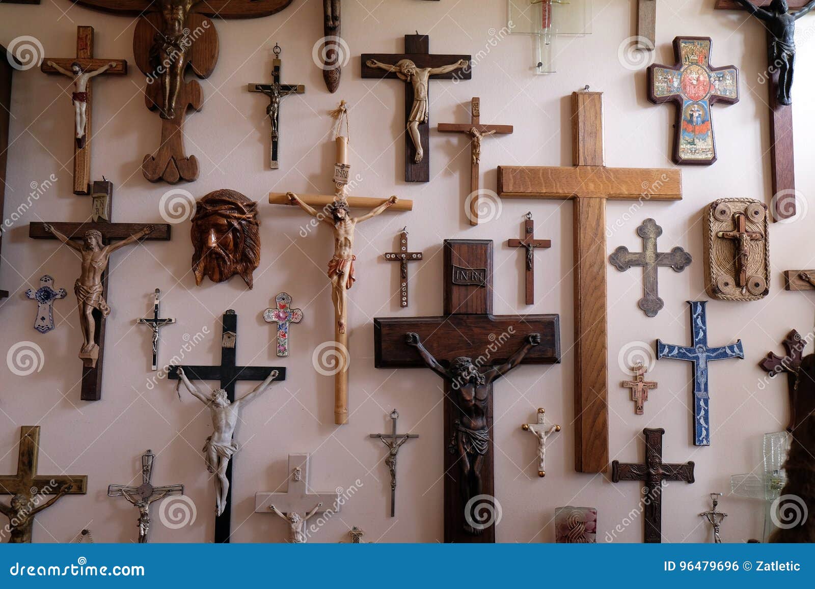 Collection of crosses stock photo. Image of belief, colorful - 96479696