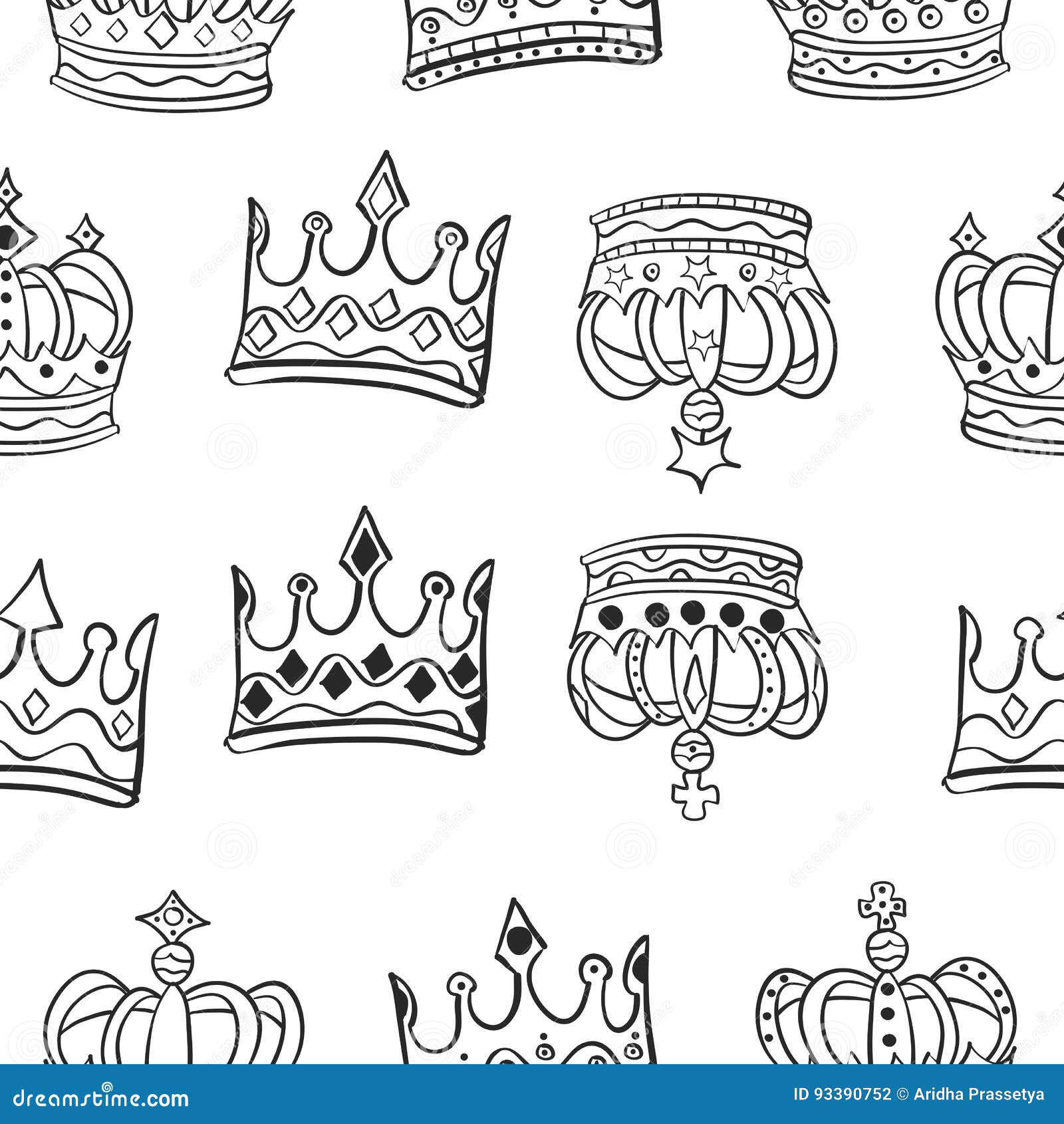 Collection Crown Various Pattern Style Stock Vector - Illustration of ...