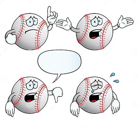 Crying baseball set stock vector. Illustration of baseball - 29760607