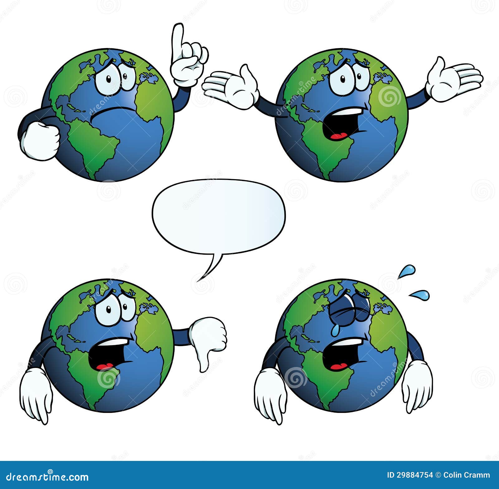 Crying Earth globe set stock vector. Illustration of global - 29884754