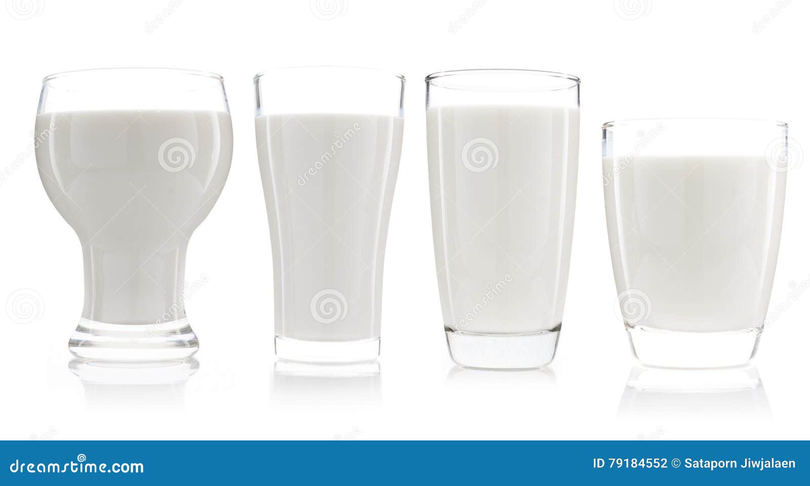 Collection of a Cup of Milk and Bottle of Milk Isolated Stock Photo ...
