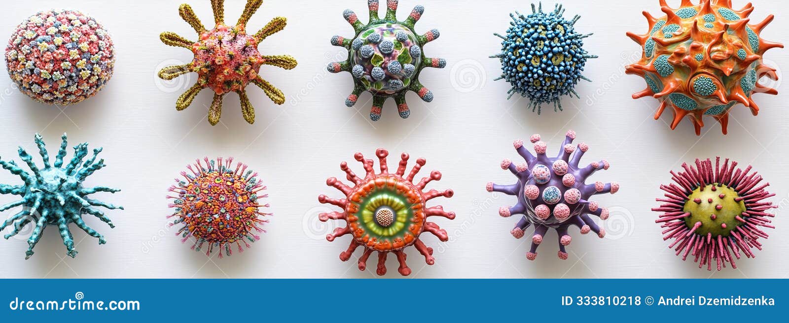 A Collection of Cut-out Viruses, Microbes, and Bacteria Stock ...