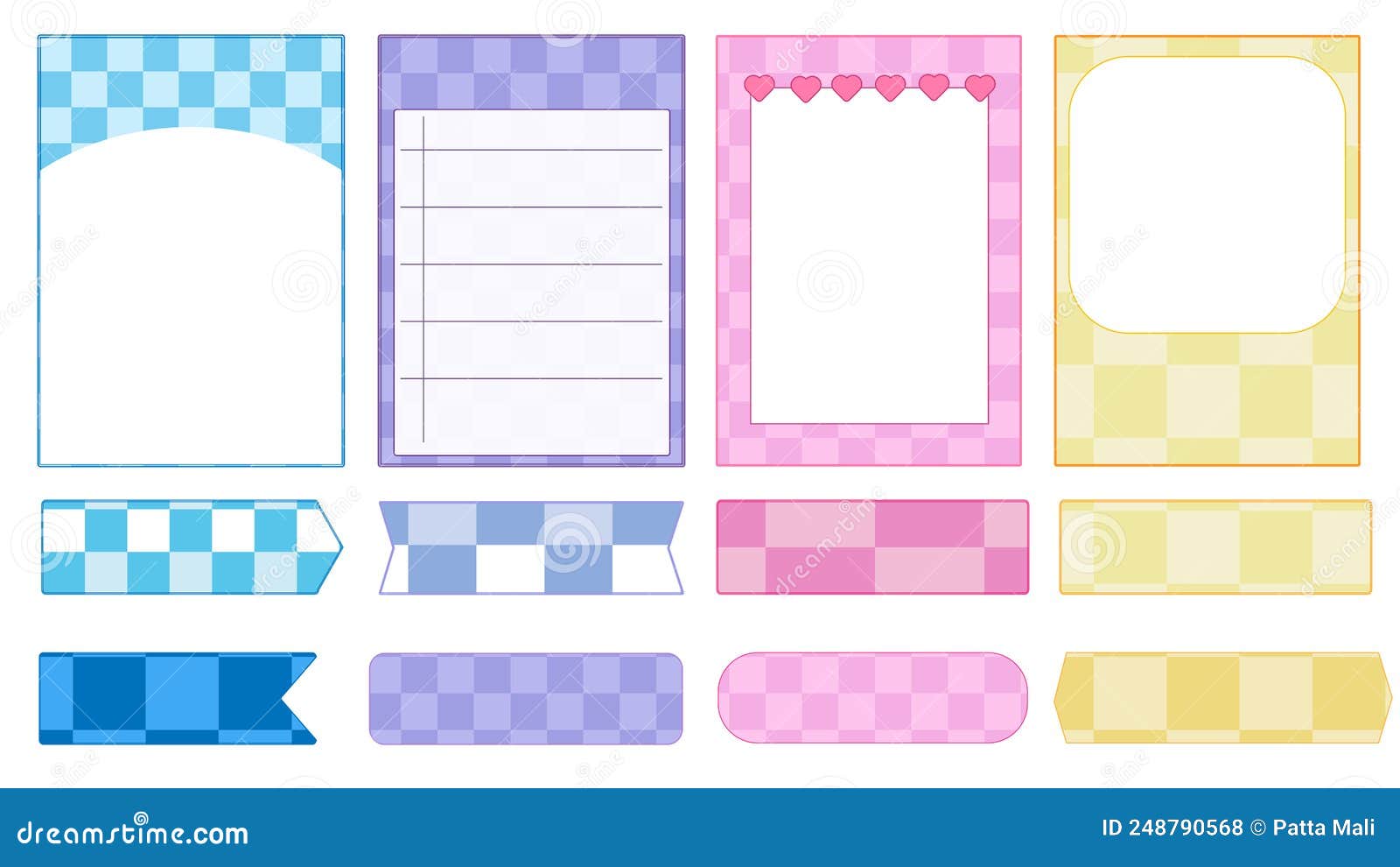 Collection of the Cute Aesthetic Checkerboard, Checkers Planner, Paper ...
