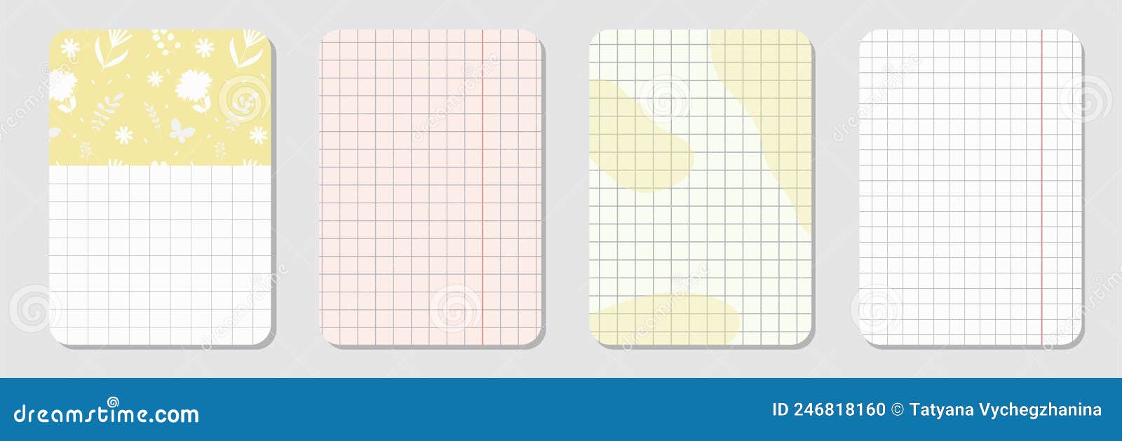 Collection of Cute Note Paper Stock Illustration - Illustration of ...