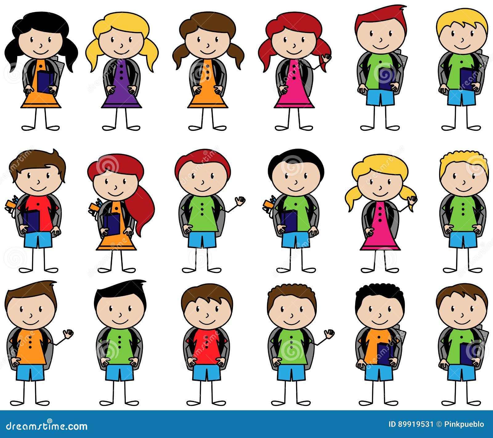 Stick Figure Student Writing