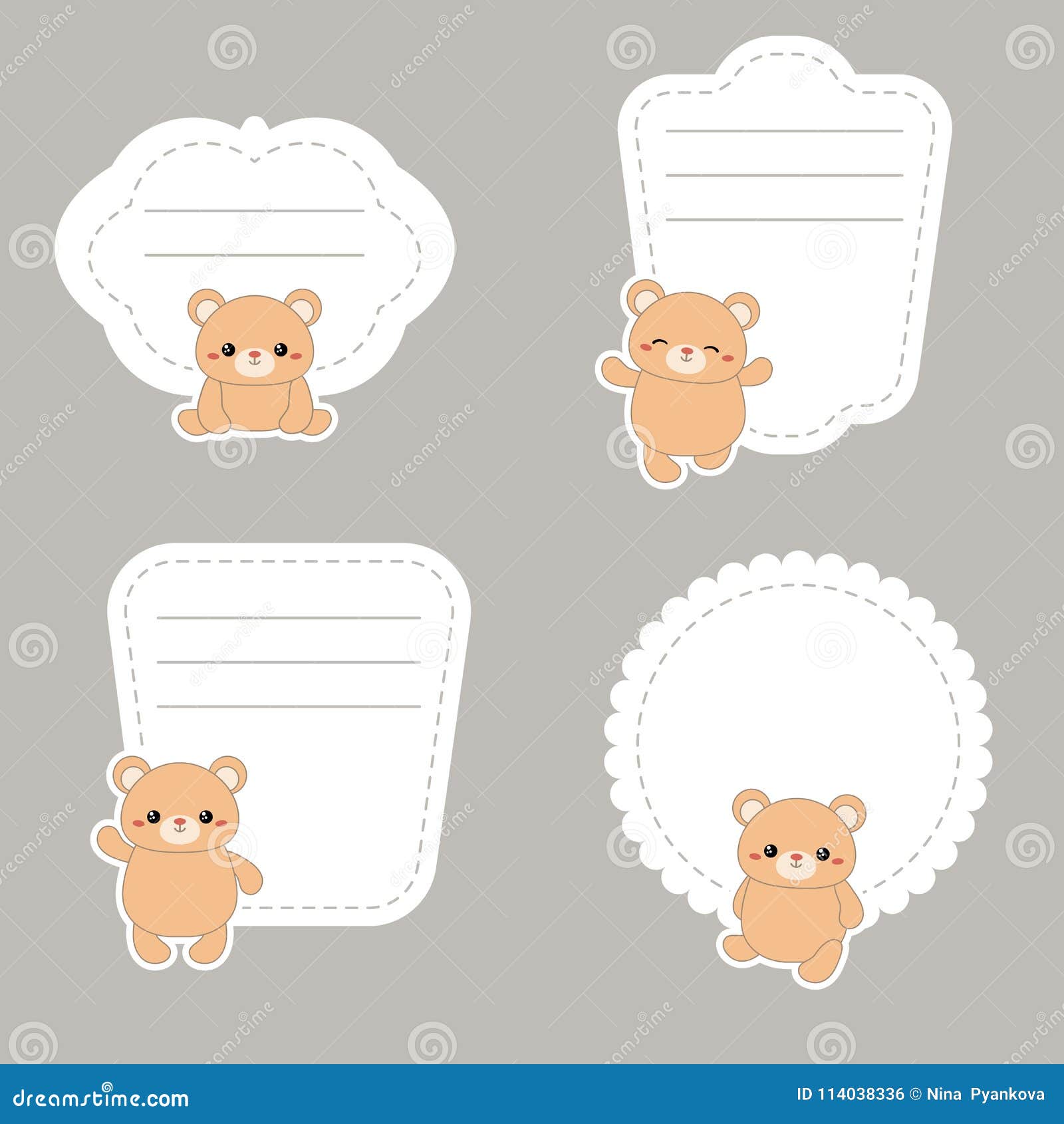 Collection of Cute Text Frames. Stock Vector - Illustration of animal ...