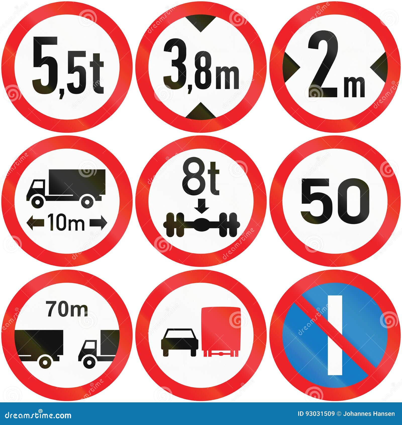 Collection of Cyprian Road Signs Stock Illustration - Illustration of ...