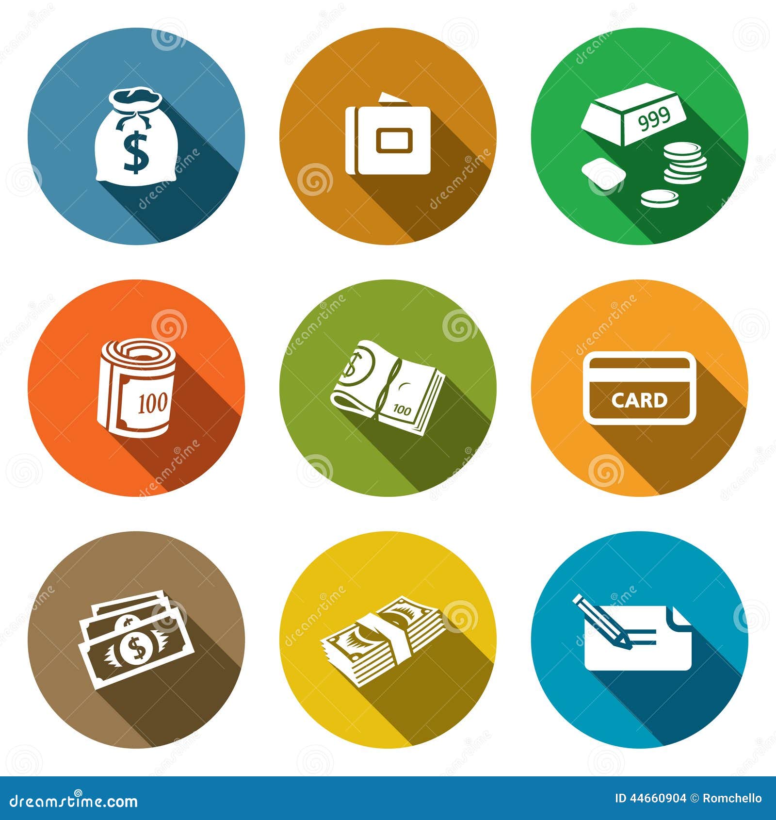 Collection D'icône D'argent Illustration Stock - Illustration du dollar ...