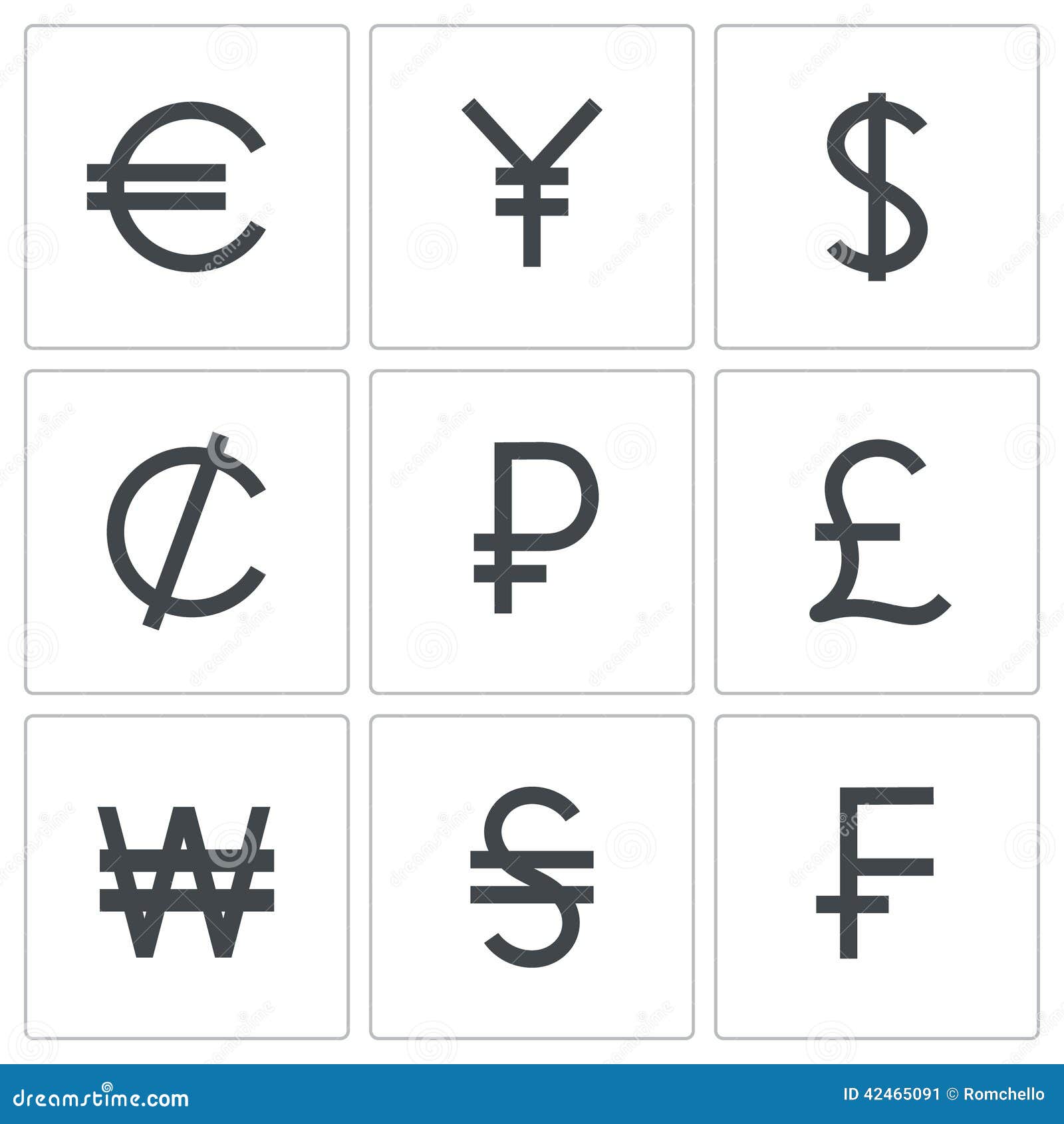 Collection D'icône De Devise Illustration Stock - Illustration du ...