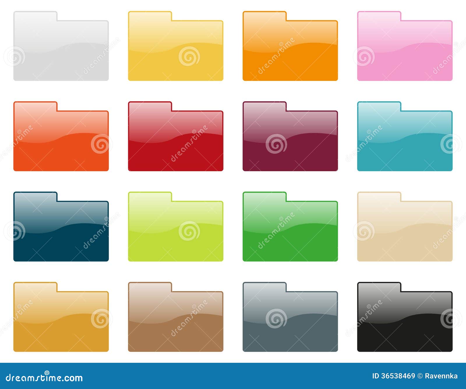 Collection D'icône De Dossier Illustration de Vecteur - Illustration du ...