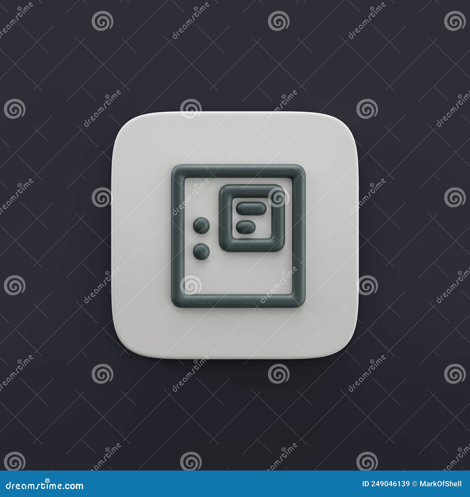 Collection 3d Icon, Outilne Design and Development Icon in Grey Color ...