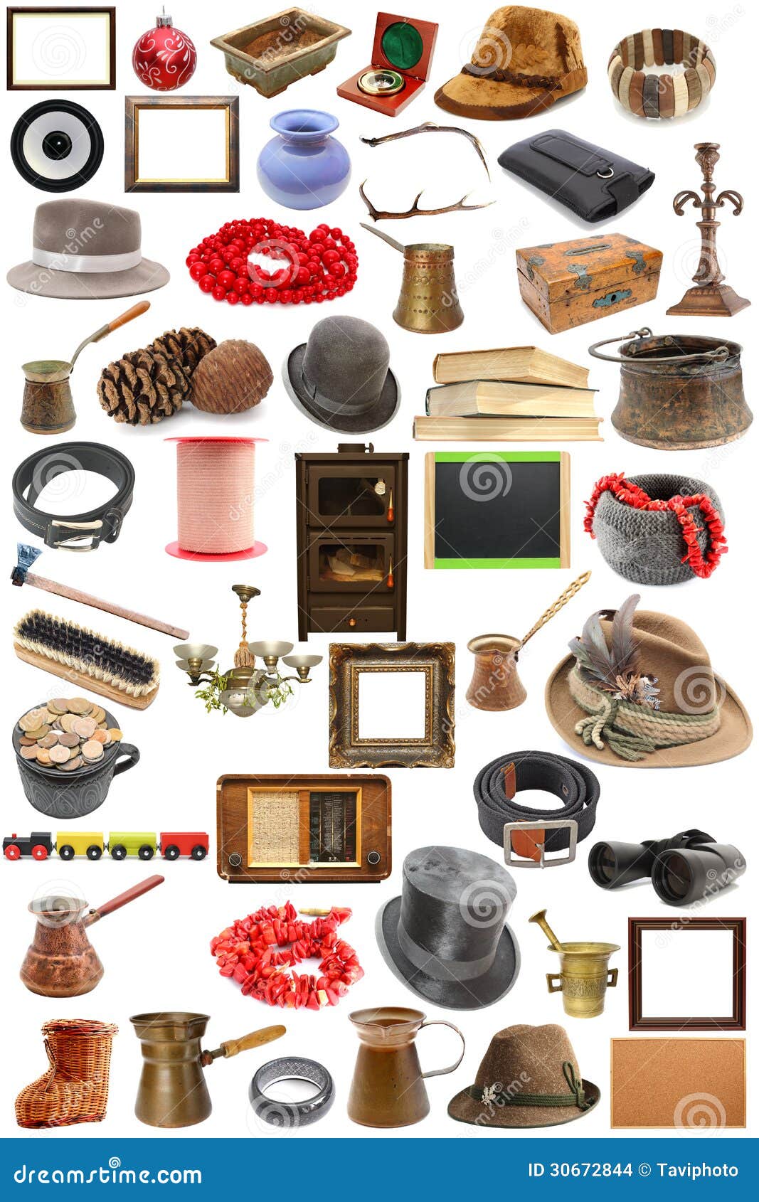 Collection D'objets De Vintage Photo stock - Image du groupe, cuivre ...