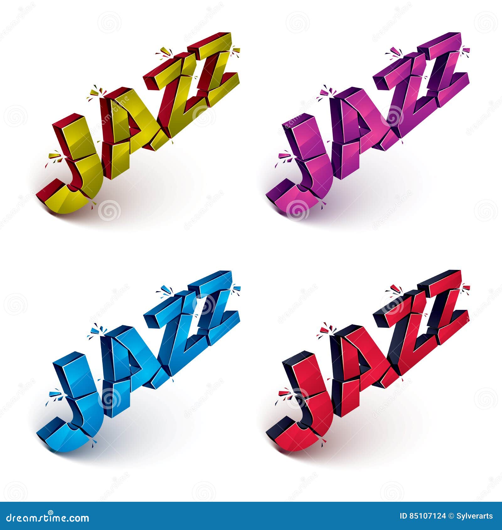 Collection of 3d Shattered Vector Jazz Word Created with Refract Stock ...