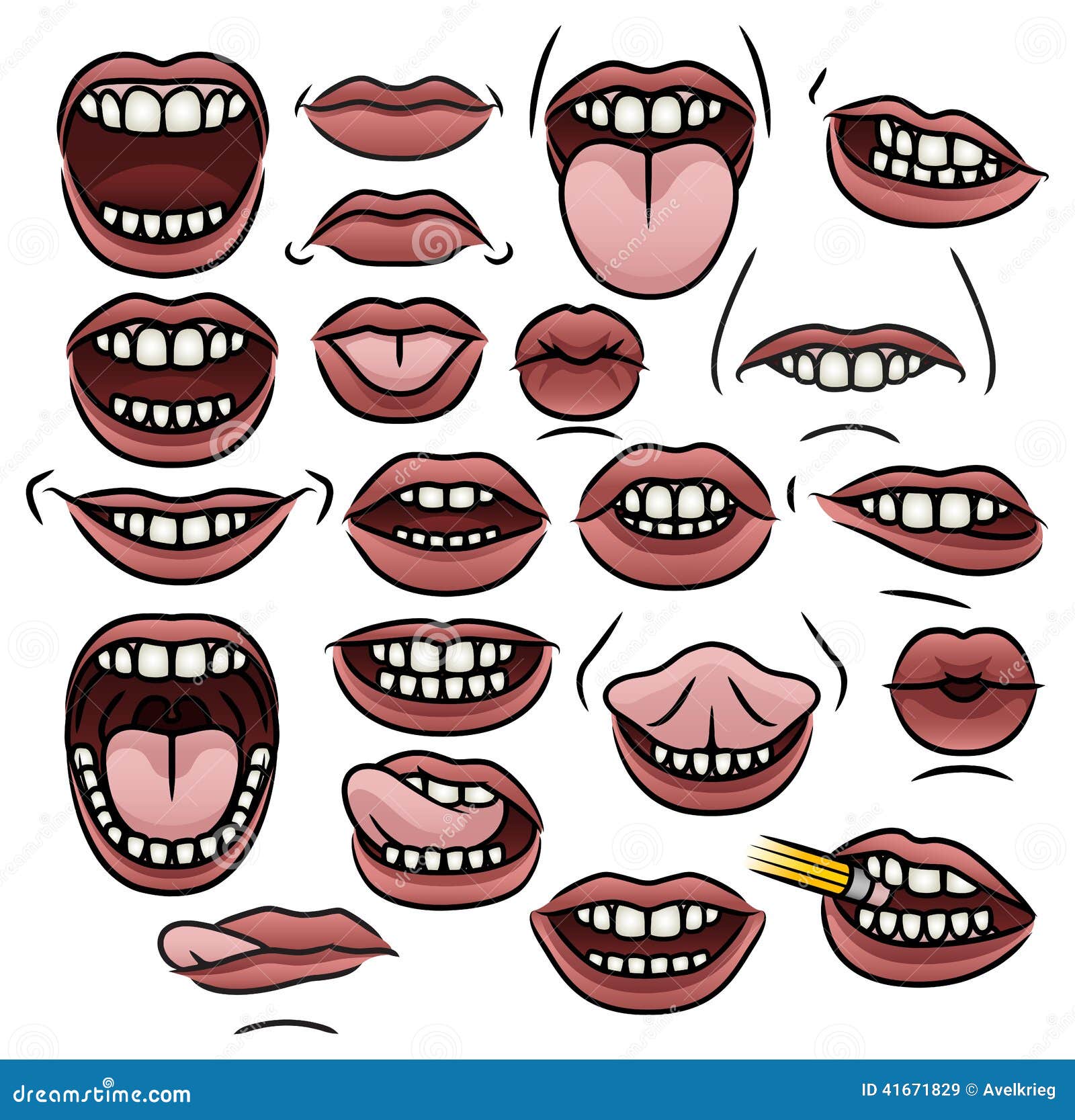 Collection de bouche illustration de vecteur. Illustration du dessin ...
