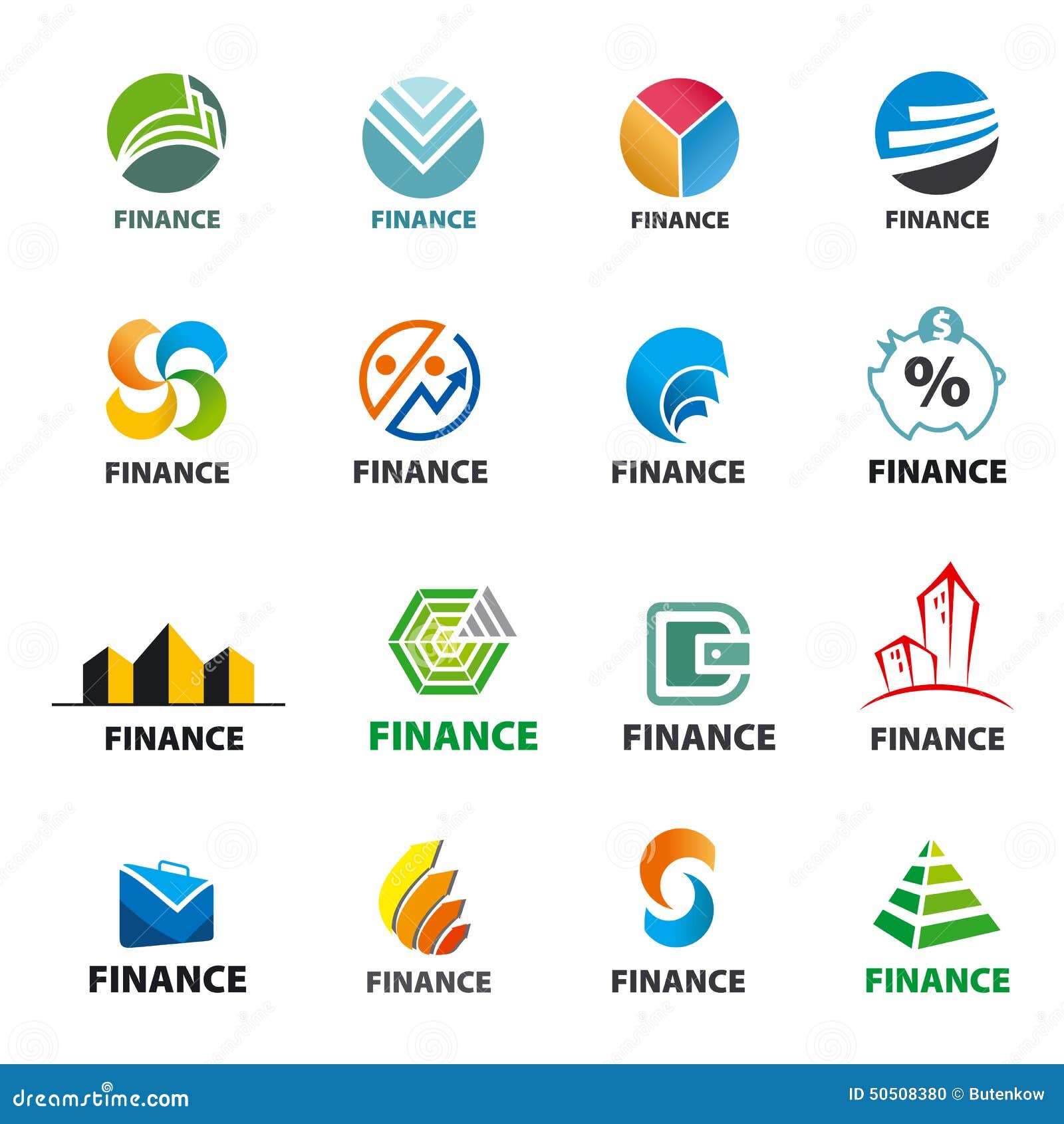 Collection De Des Finances De Logos De Vecteur Illustration de Vecteur ...