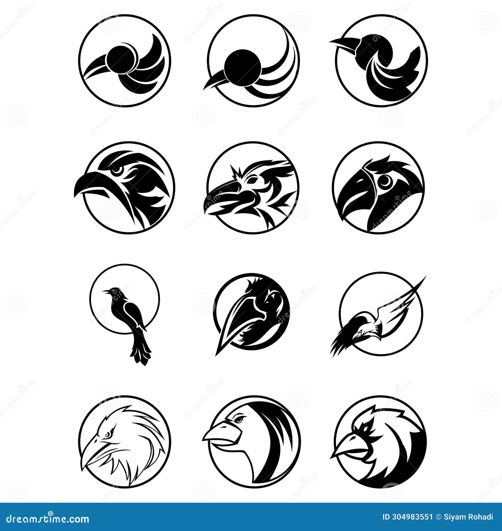 Collection De Logos D'oiseaux Illustration de Vecteur - Illustration du ...