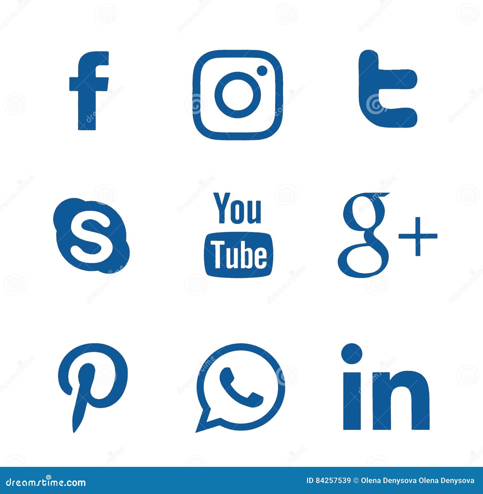 Collection De Logos Sociaux Populaires De Media Image stock éditorial ...