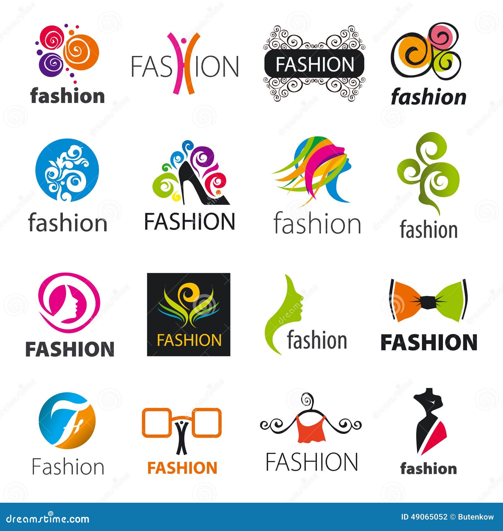 Collection De Mode De Logos De Vecteur Illustration Stock ...