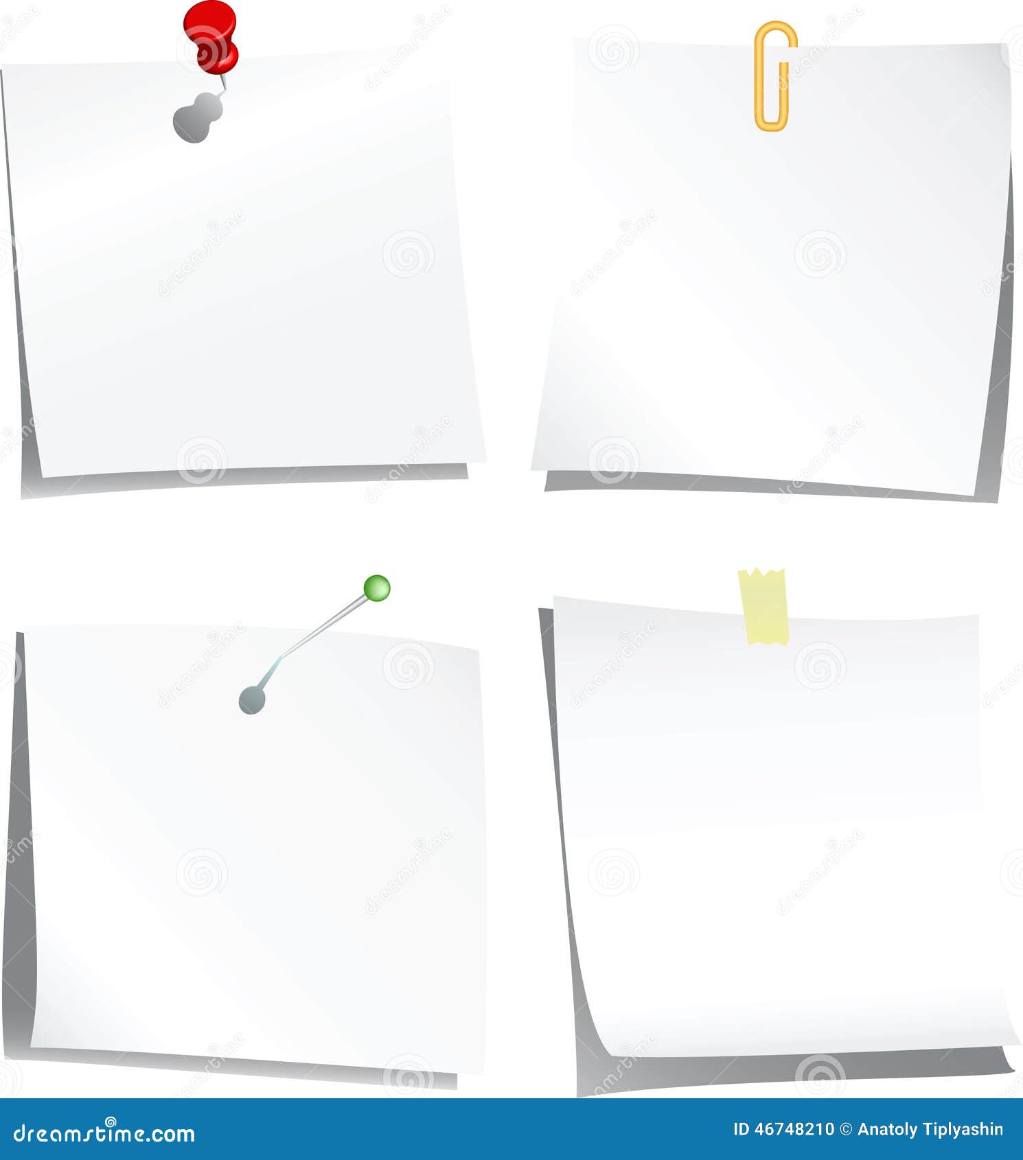 Collection De Papier De Note Illustration de Vecteur - Illustration du ...