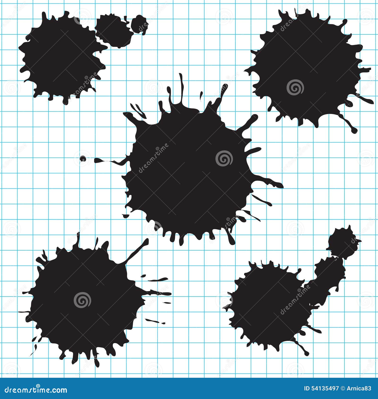 Collection De Tache D'encre Illustration de Vecteur - Illustration du ...