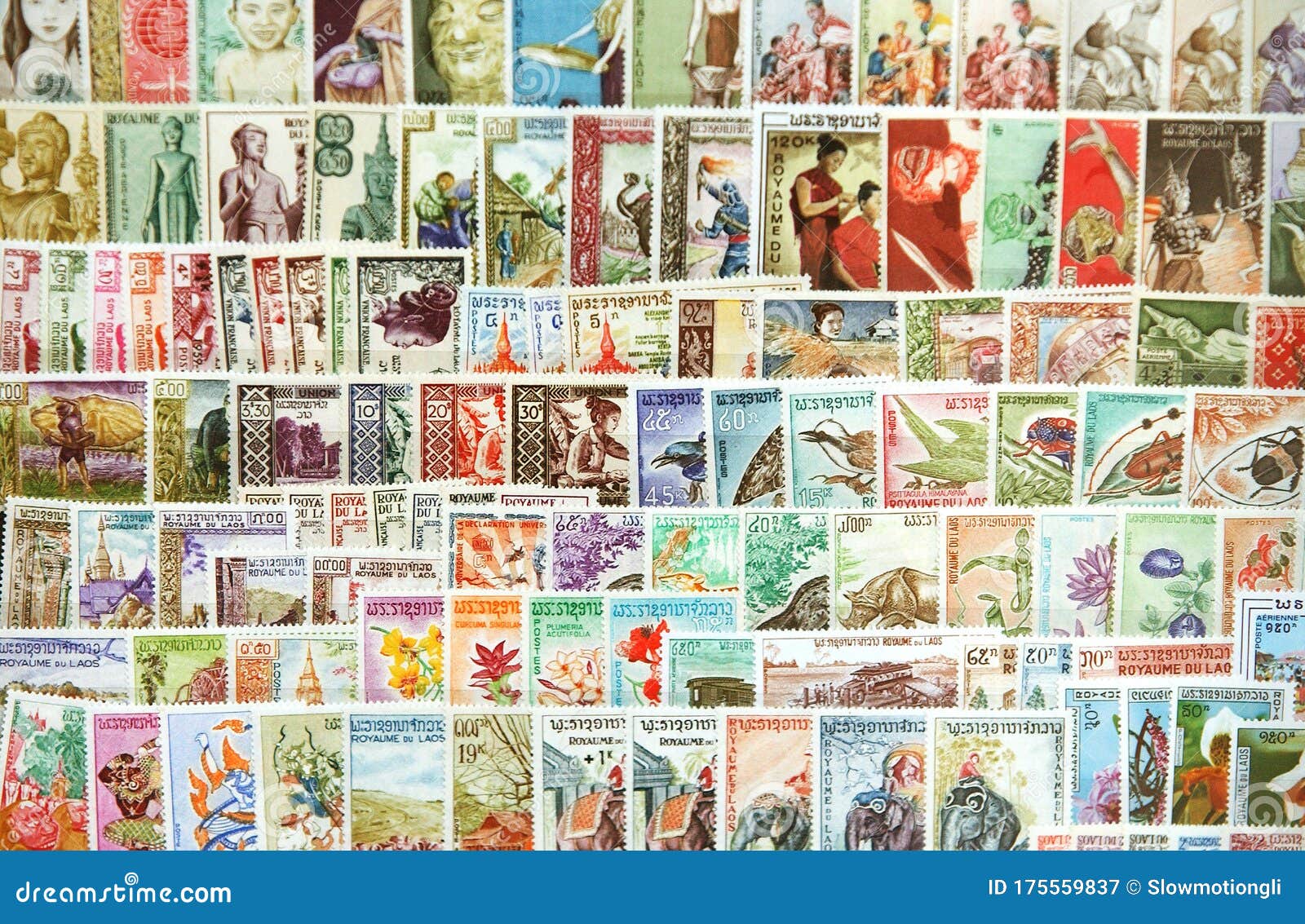 Collection De Timbres Sur Le Fond Blanc Photographie éditorial - Image ...