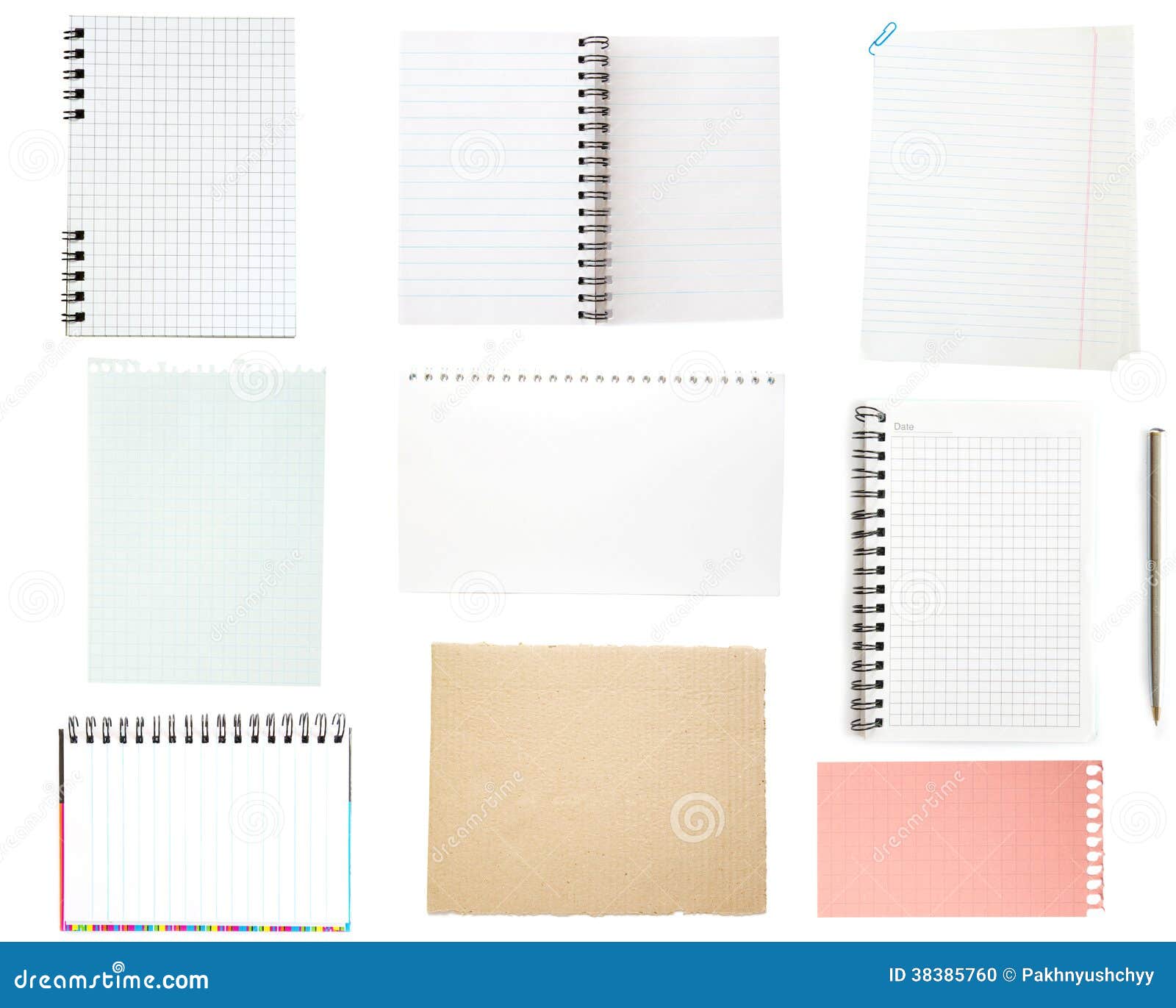 Collection De Vieux Papier De Note Photo stock - Image du papier ...