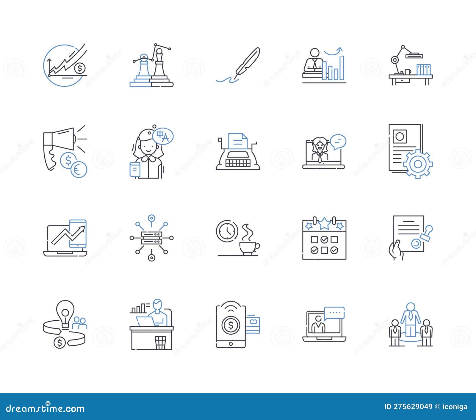 Collection Debut Line Icons Collection. Launch, Unveiling, Premiere ...