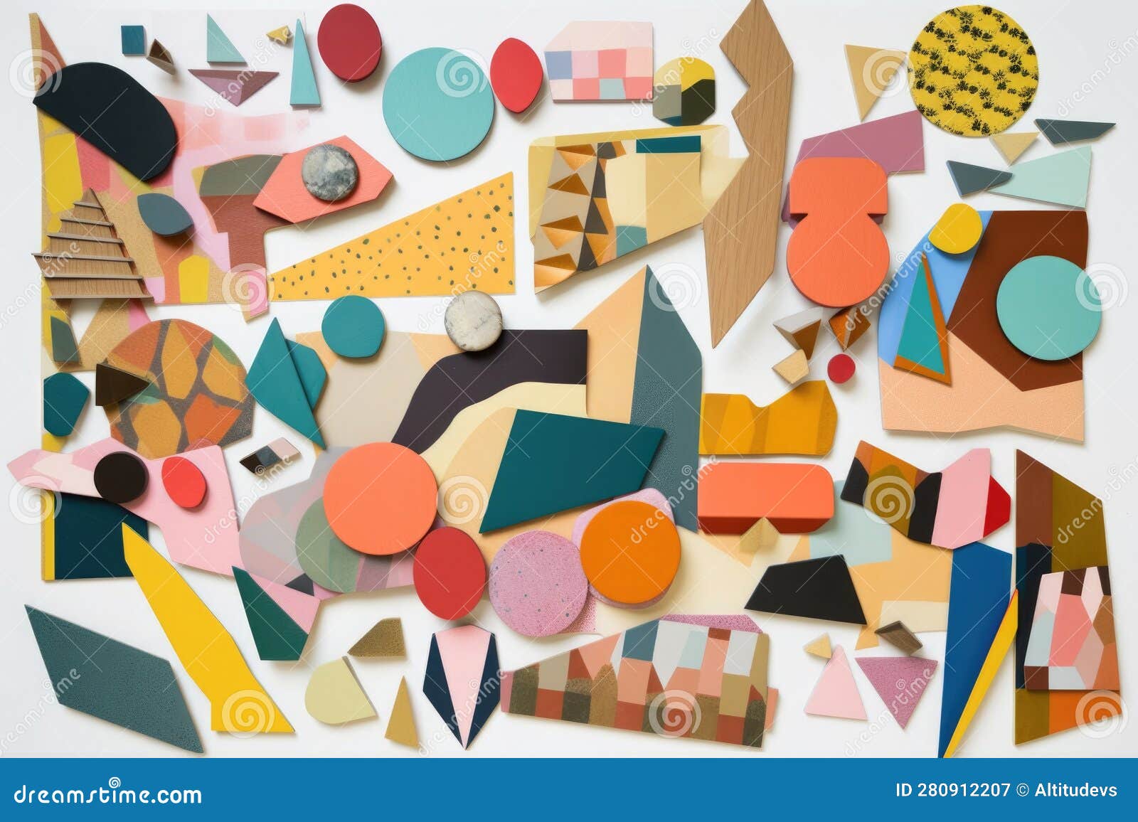 Collection of Deconstructed and Fragmented Shapes in a Variety of ...