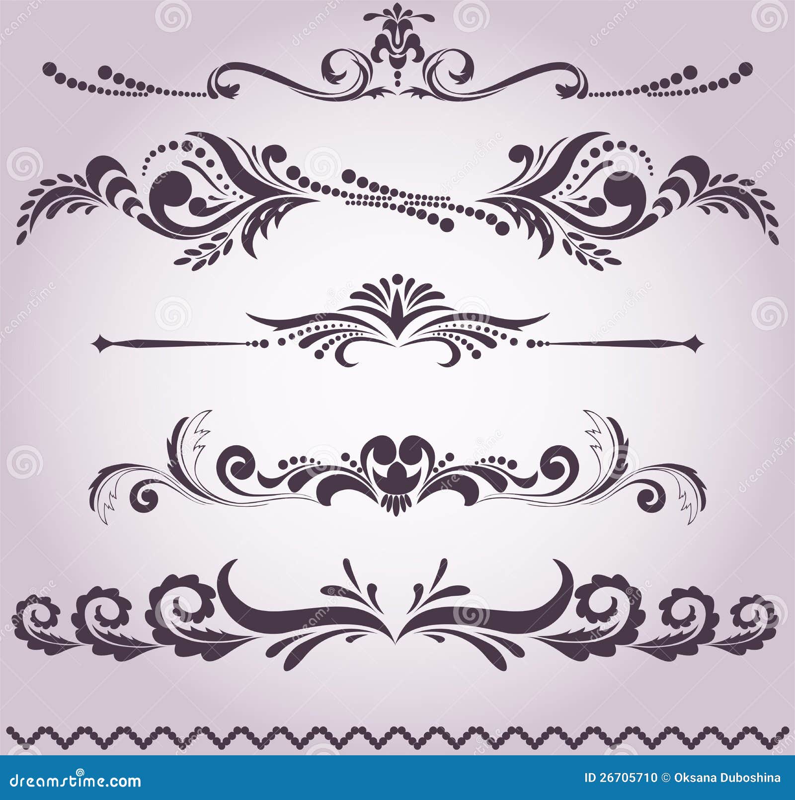 Collection of Decorative Elements Stock Vector - Illustration of frame ...