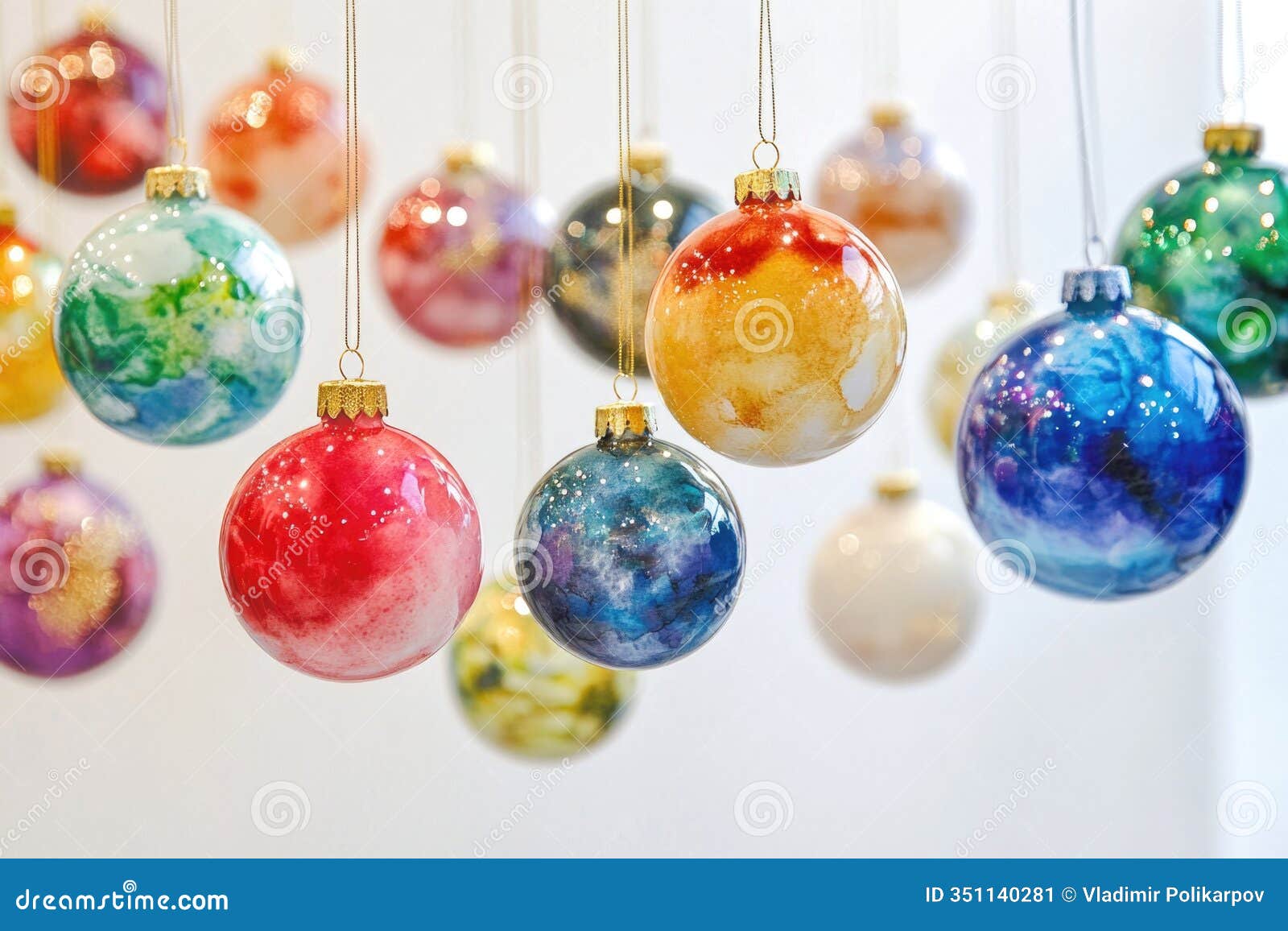 A Collection of Decorative Ornaments Hang from the Ceiling Stock Image ...