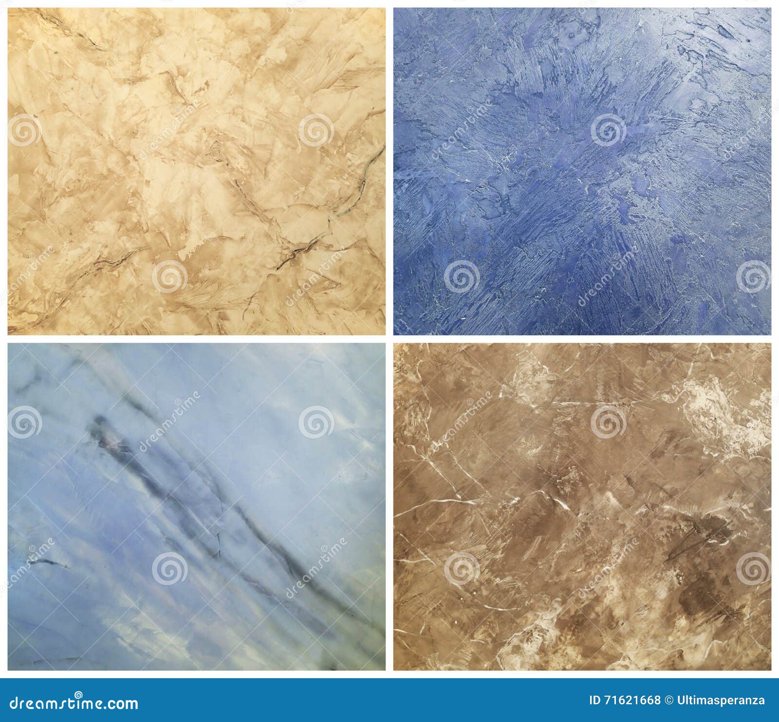 Collection of Decorative Plaster with Marble Effect, Art Brush Texture ...