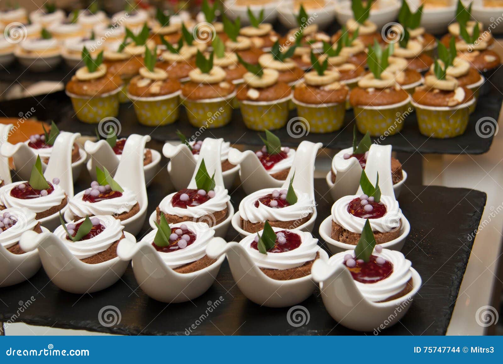 Collection of Delicious Assorted Cake Mini Dessert Stock Photo - Image ...