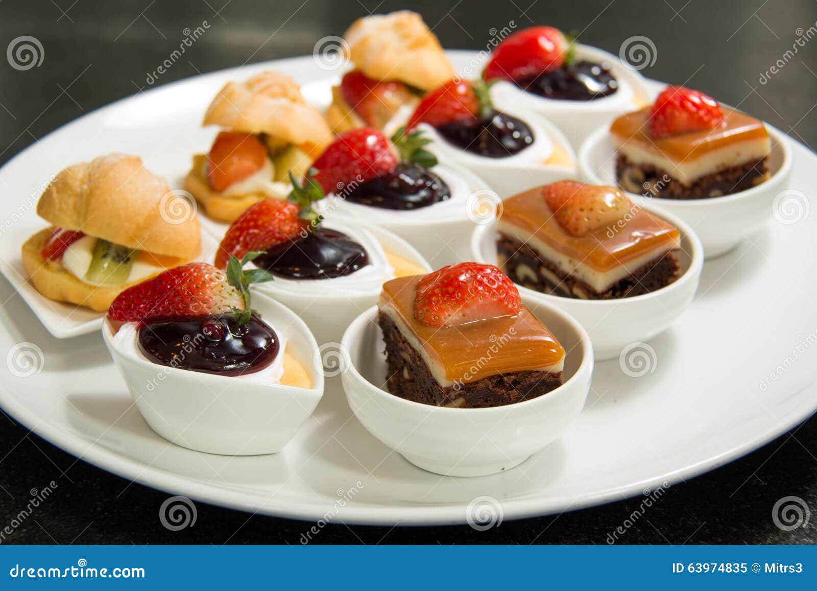 Collection of Delicious Assorted Mini Dessert Stock Image - Image of ...