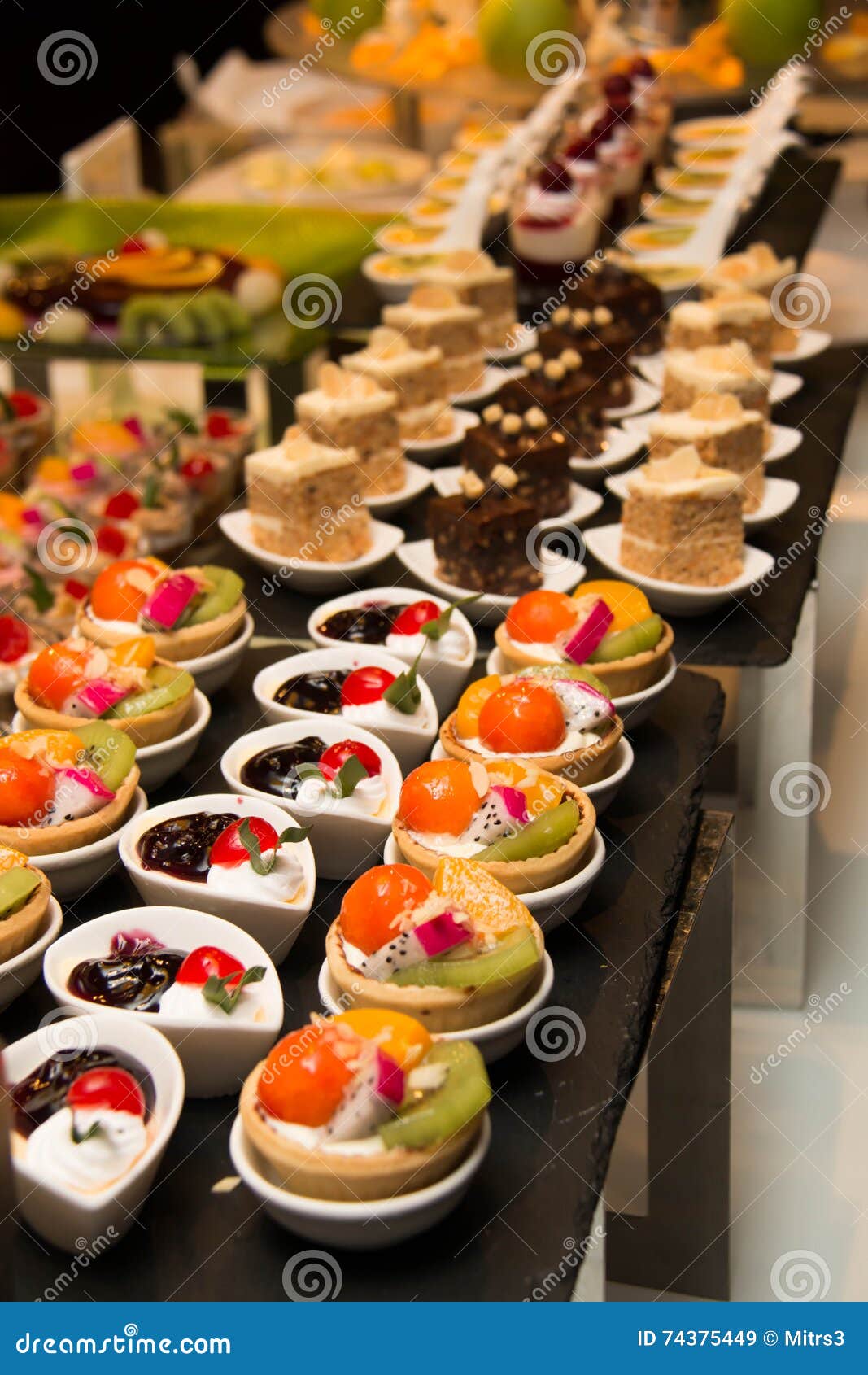 Collection of Delicious Assorted Mini Dessert Stock Image - Image of ...