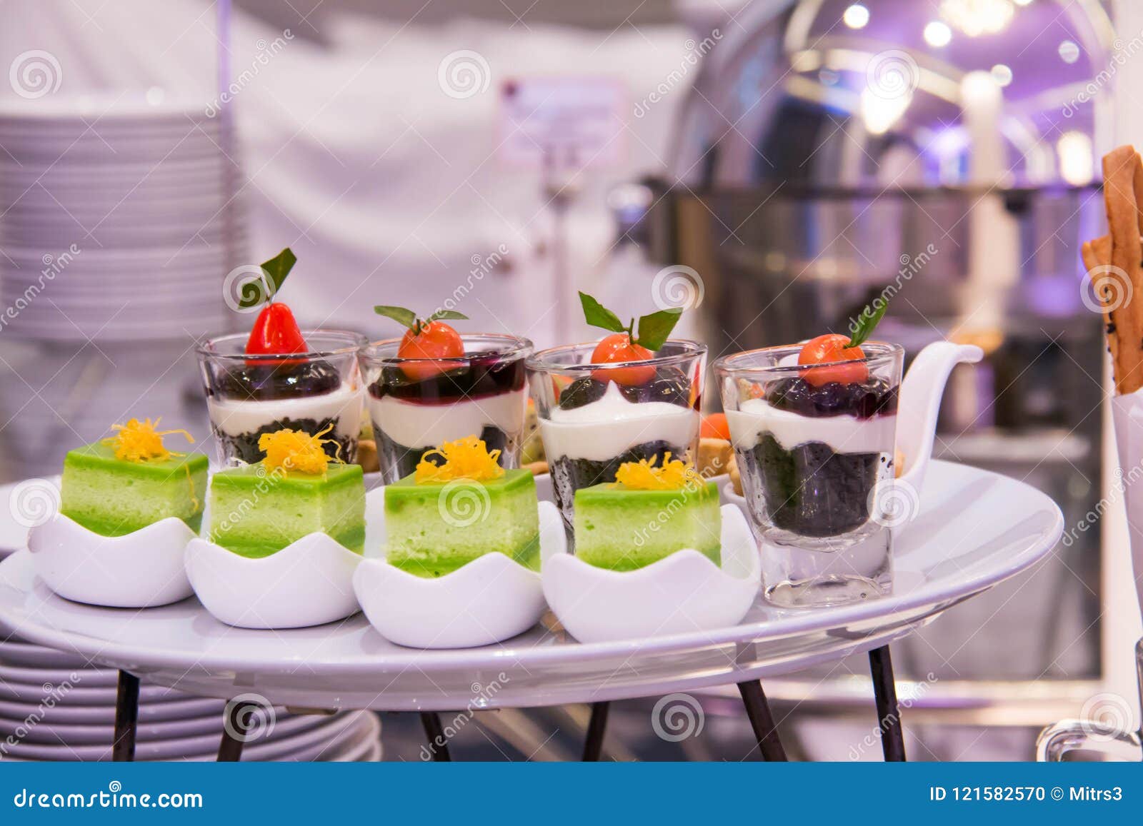 Collection of Delicious Assorted Mini Dessert Stock Photo - Image of ...