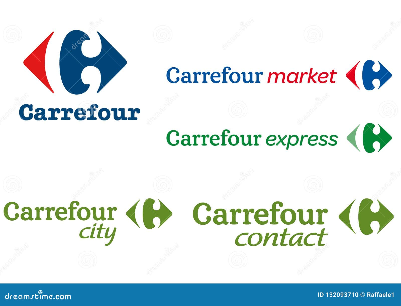 Collection Des Divers Logos De Marque De Carrefour Image éditorial ...