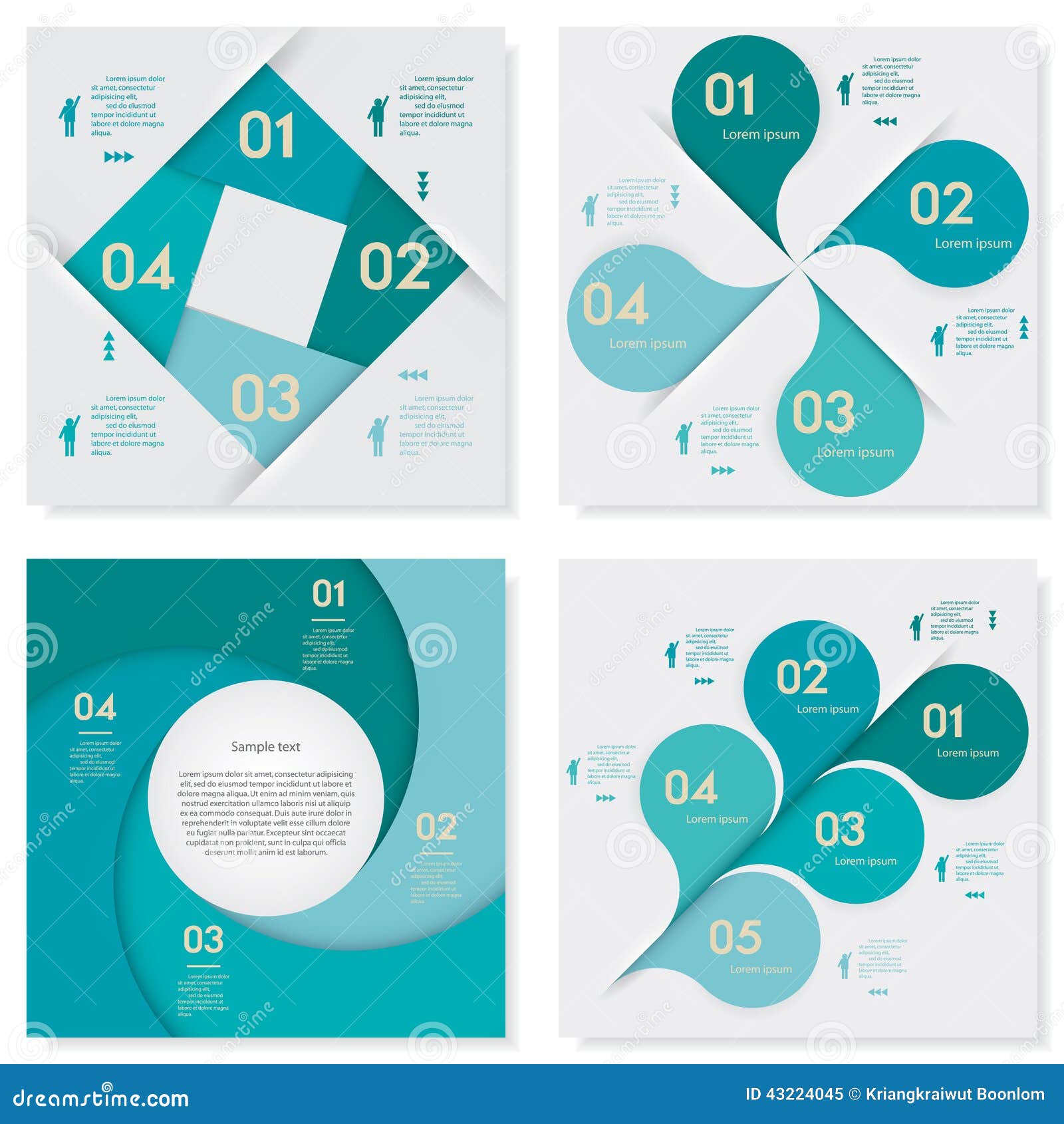 Collection of Design Clean Number Banners Template Stock Vector ...