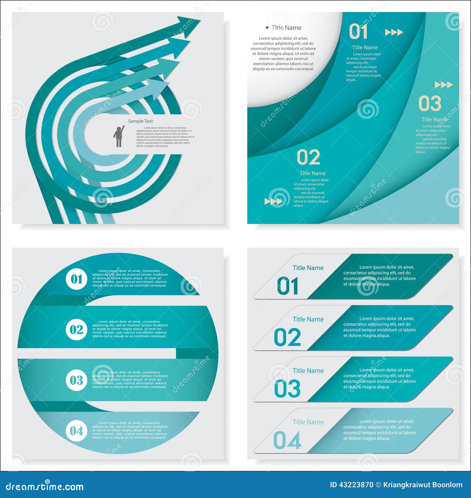 Collection of Design Clean Number Banners Template. Vector. Stock ...