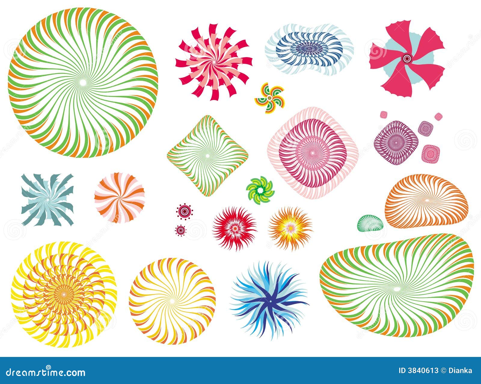 Collection of Design Elements Stock Vector - Illustration of curl ...