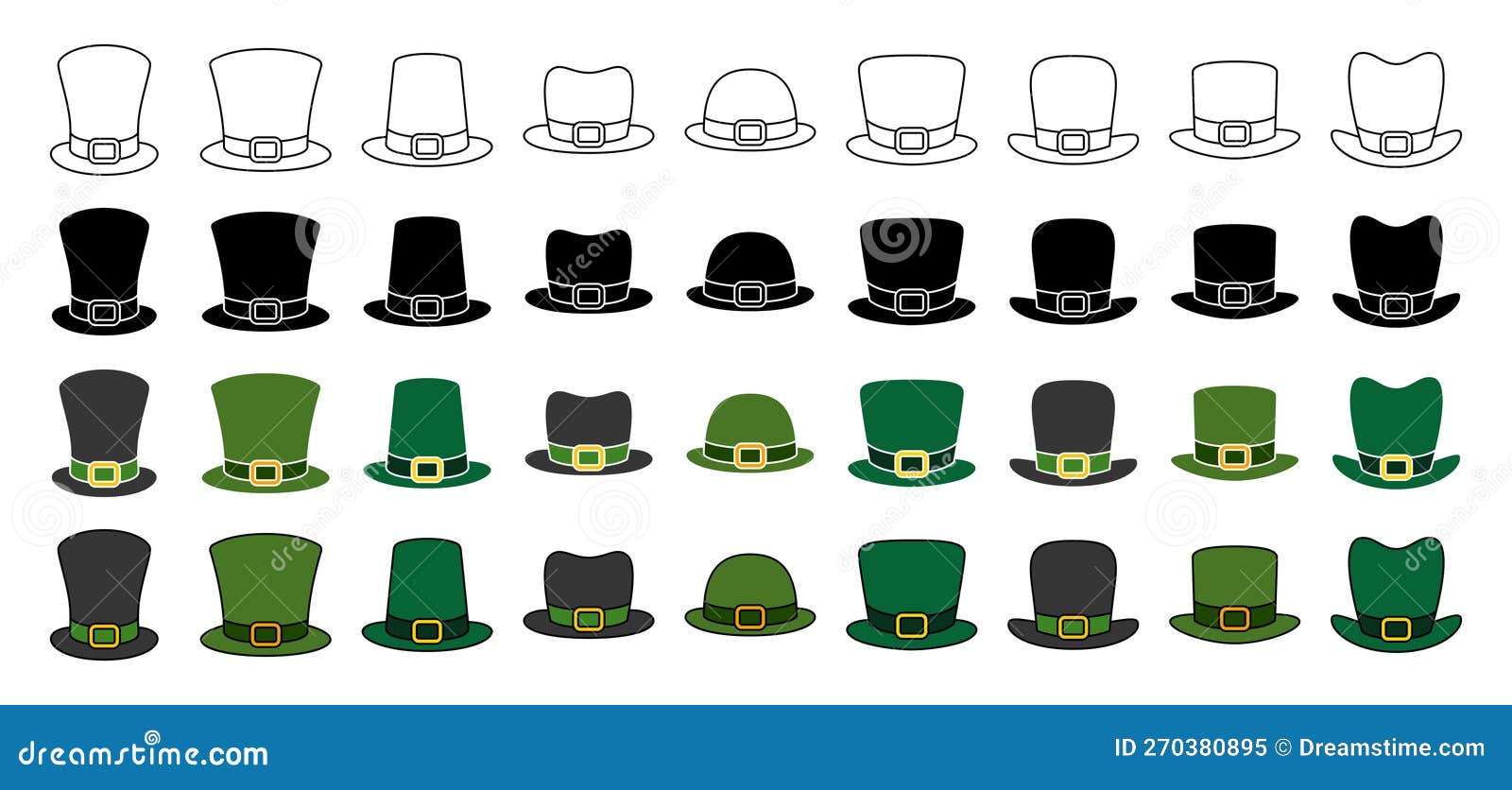 Collection of Design Elements for Hats Stock Vector - Illustration of ...