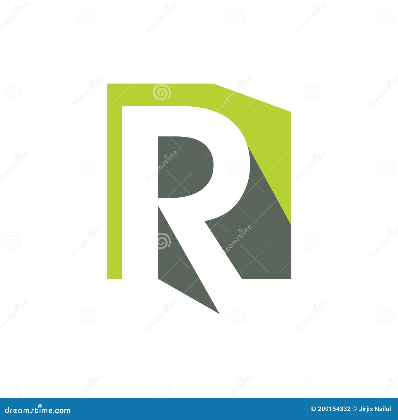 Collection Design Letter R on the Negative Space Stock Vector ...