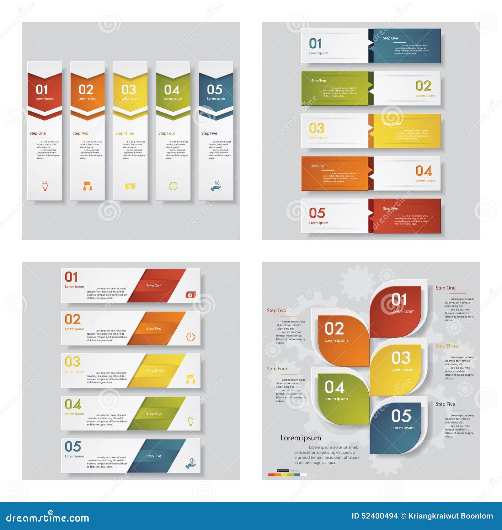 Collection of 4 Design Template/graphic Layout. Vector. Stock Vector ...