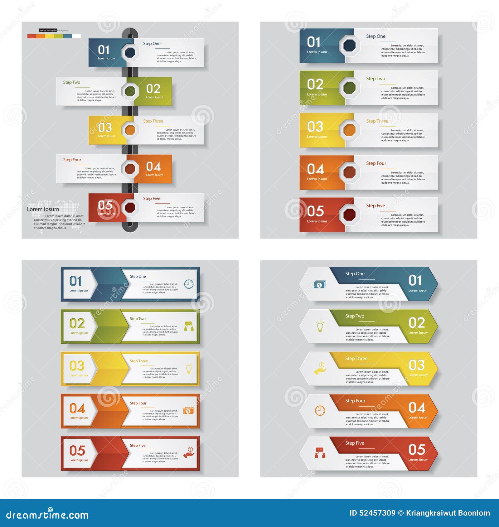 Collection of 4 Design Template/graphic Layout. Vector. Stock Vector ...