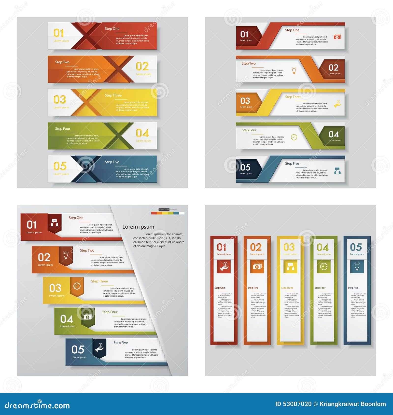 Collection of 4 Design Template/graphic Layout. Vector. Stock Vector ...