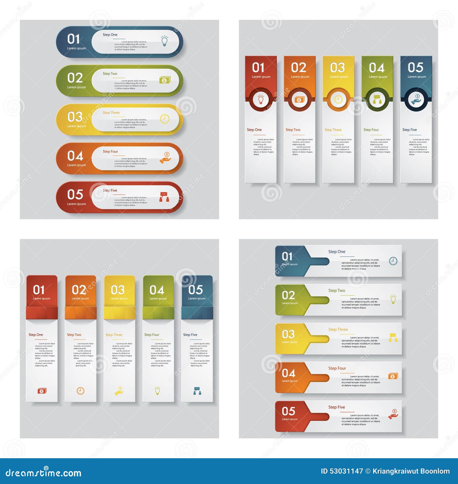 Collection of 4 Design Template/graphic Layout. Vector. Stock ...